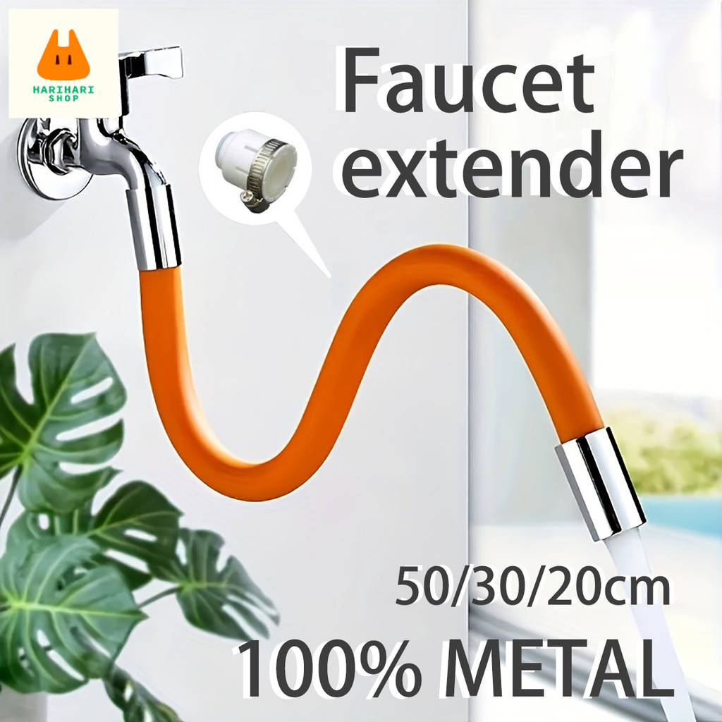 20/30/50CM Universal Faucet Extender 360° Free Bending Water Tap Extension Pipe Flexible Hose ...