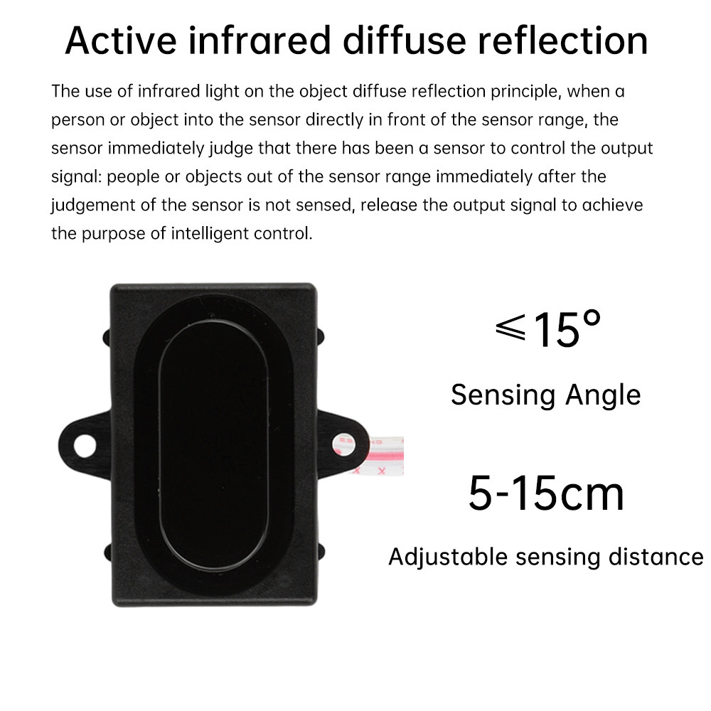 Pcbfun DC 5V Diffuse Reflection Sensor Infrared Proximity Switch Mirror ...