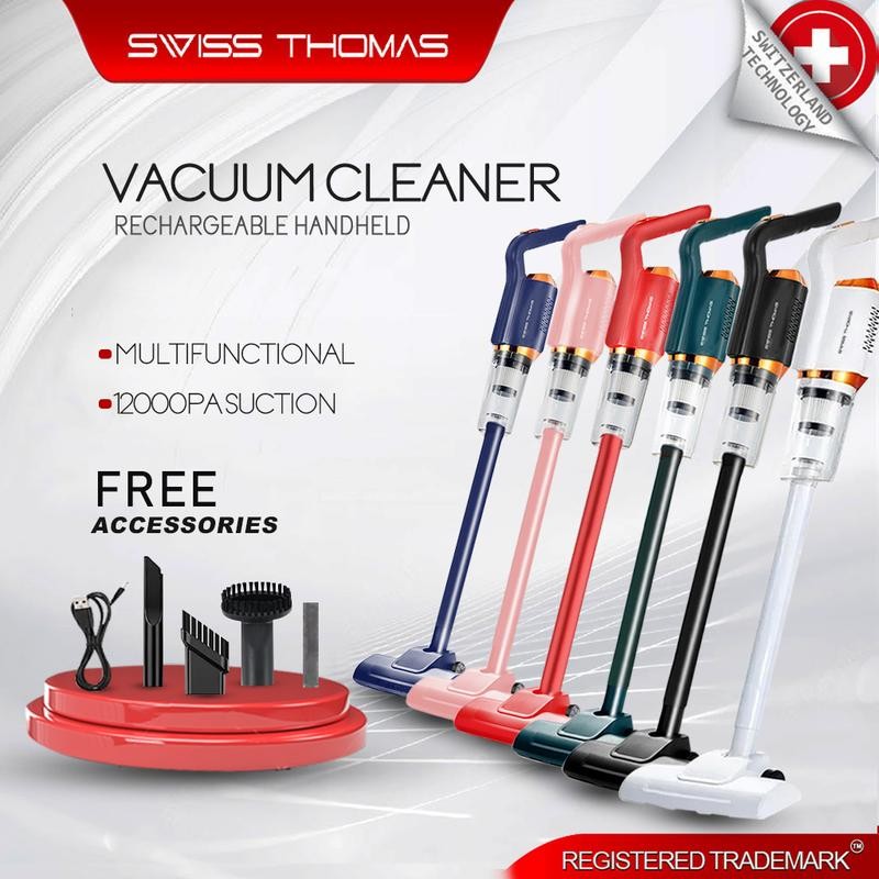 Swiss Thomas White Green Cordless Vacuum Cleaner Portable with Mop Pad ...