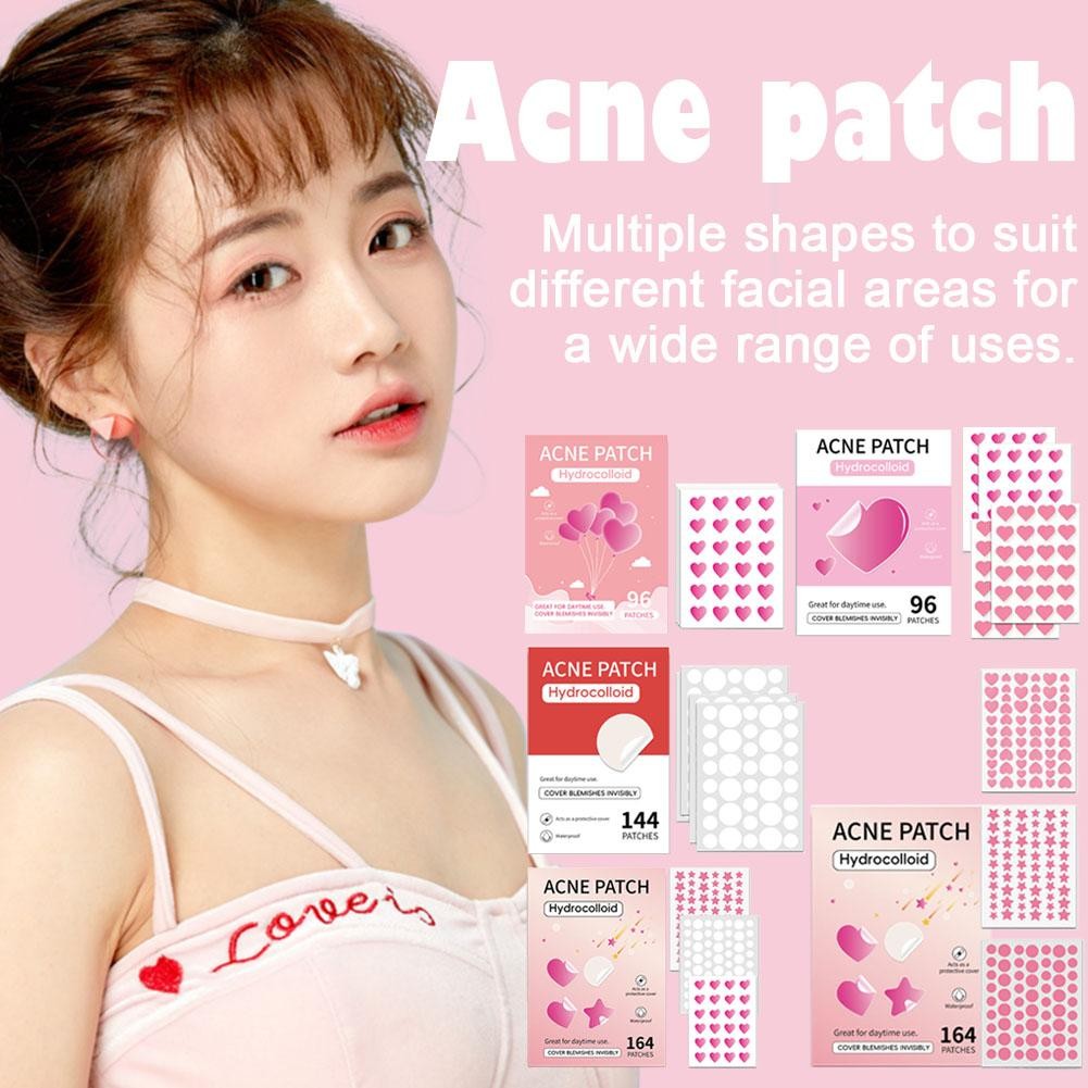 Hydrocolloid Acne Patch Pink Cute Heart Mild Pimples Patches Acne Non ...