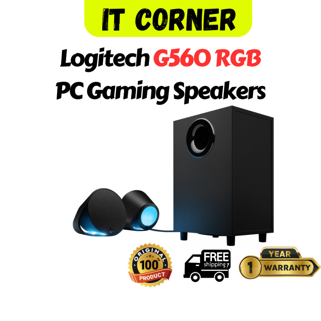 Logitech G560 RGB PC Gaming Speakers with Game-Driven Lighting | Shopee ...