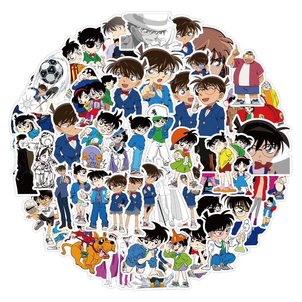 50PCS Detective Conan Anime Stickers Decals for Laptop, Water Bottle ...
