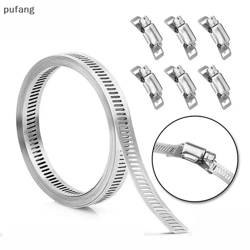 pu 12.7MM Width Stainless Steel 304 Worm Clamp Hose Strap With ...