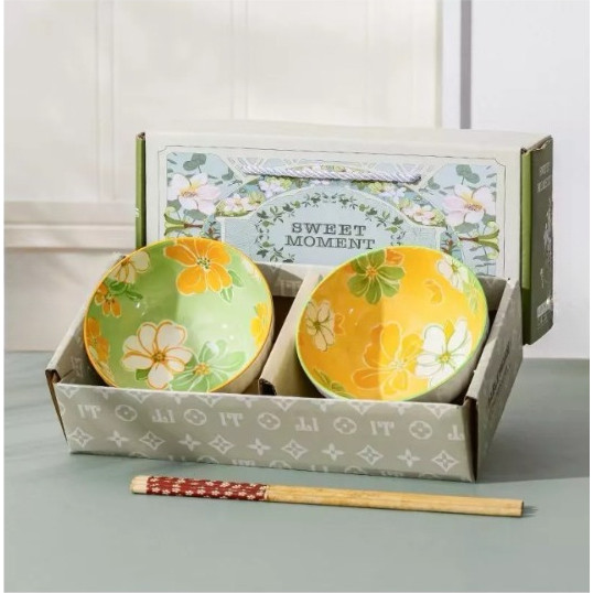 Bohemian Rice Bowl Porcelain Bowl Ceramic Bowl Mangkuk Keramik Soup ...