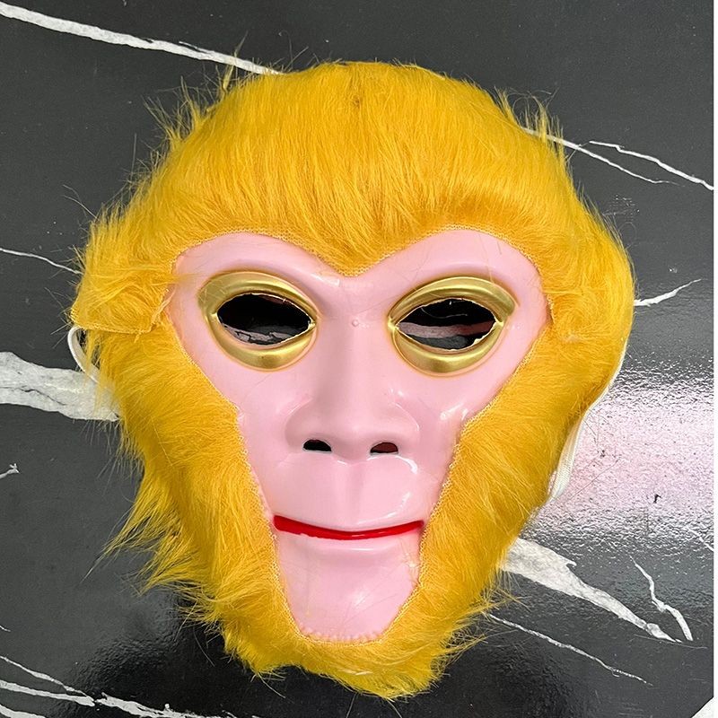 Black Myth Sun Wukong Mask Glowing Monkey Hair Mask Monkey Face Hair ...