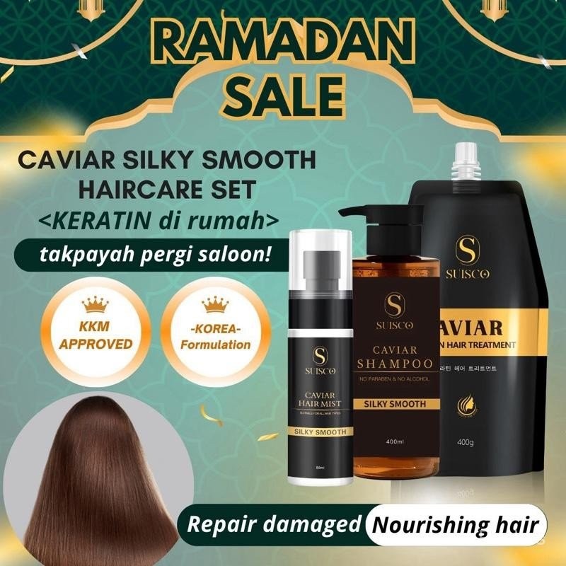 SUISCO | Caviar Silky Smooth Hair Care Set | Shampoo + Keratin Hair ...