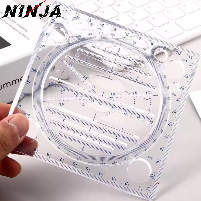 Multifunction Rotatable Ruler - Drafting Measurement Scale - DIY Art ...