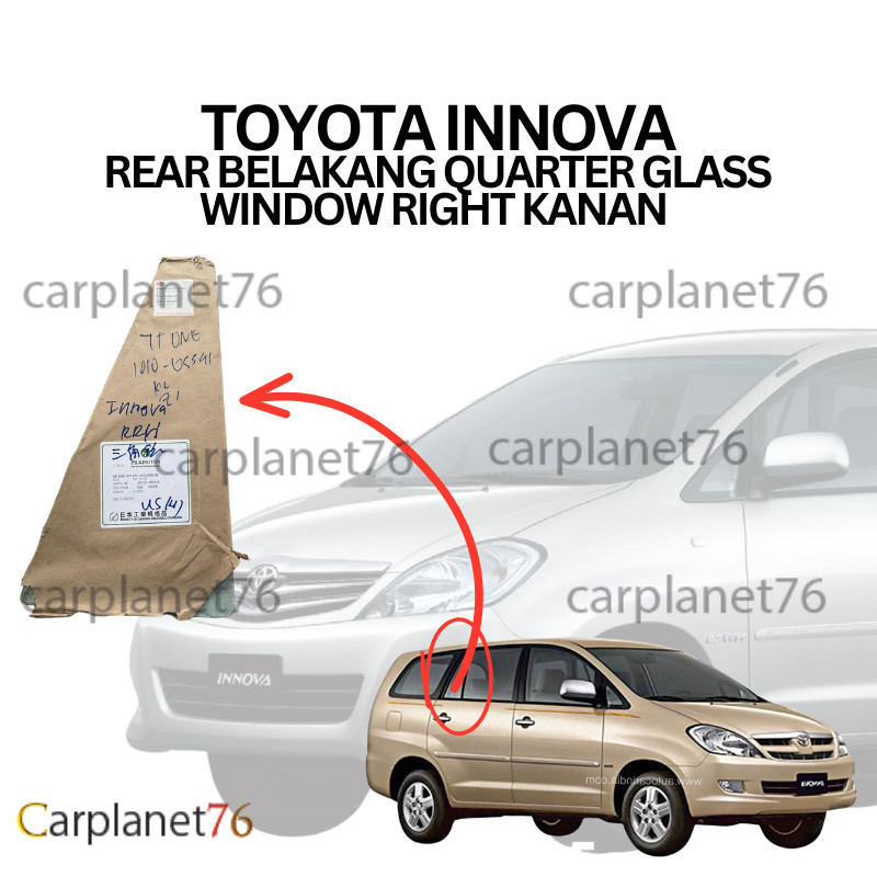 TOYOTA INNOVA REAR BELAKANG QUARTER GLASS WINDOW RIGHT KANAN | Shopee ...