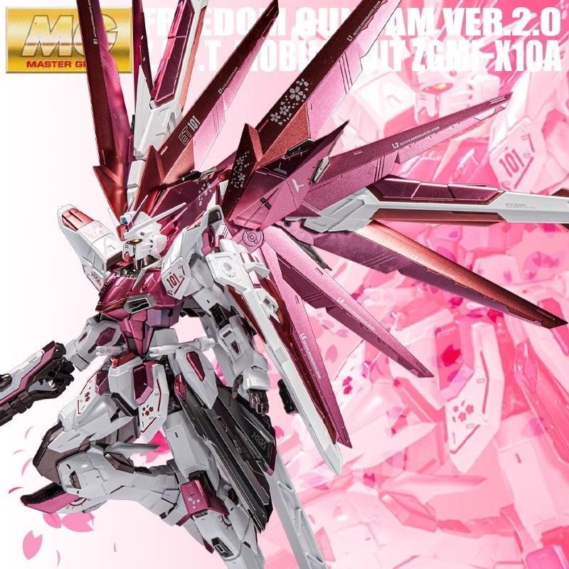 Mg vidar vidar Gundam Bandai Printing MG Pink Cherry Blossom Freedom 2. ...
