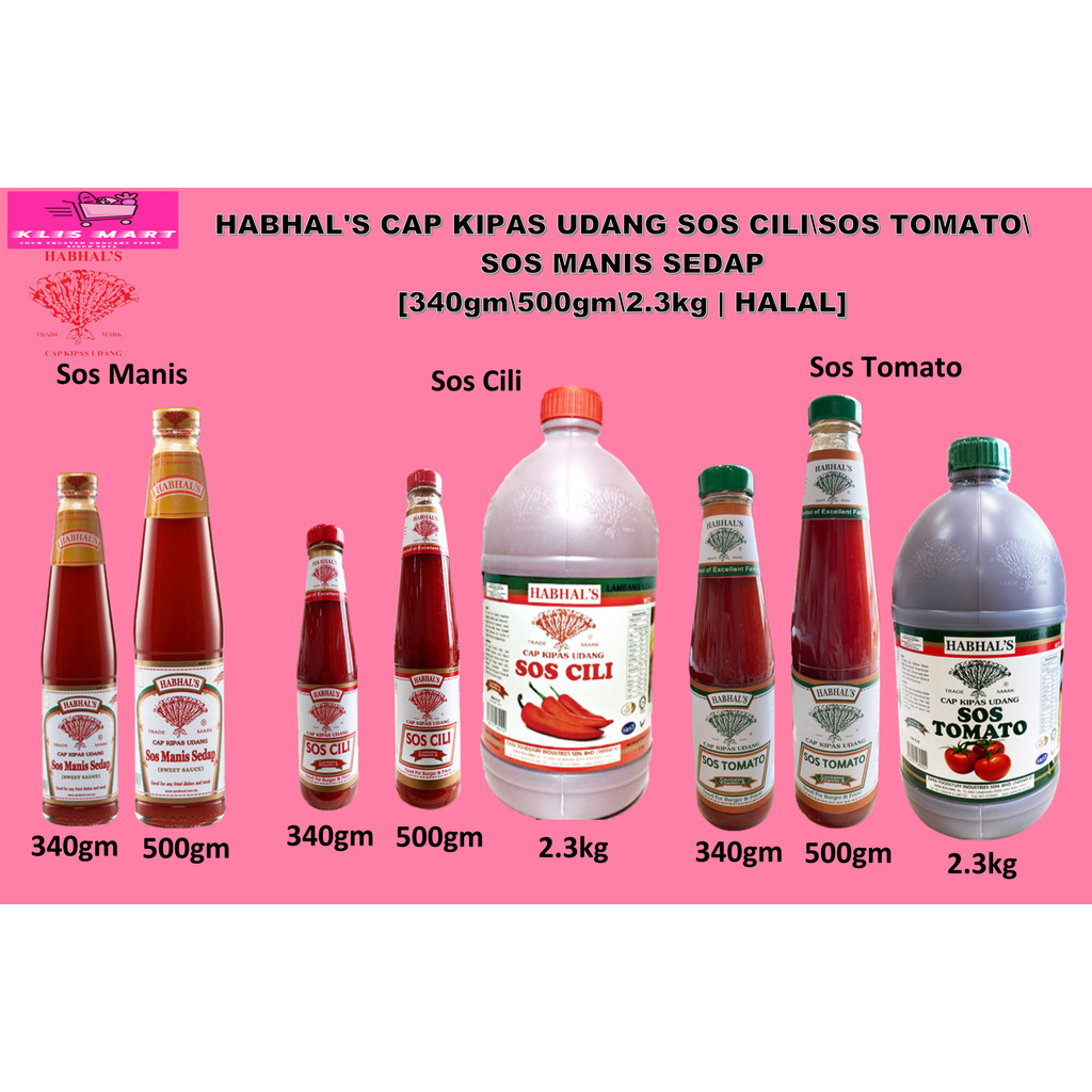 HABHAL'S CAP KIPAS UDANG Sos Cili\Sos Manis\Sos Tomato [HALAL] | Shopee ...