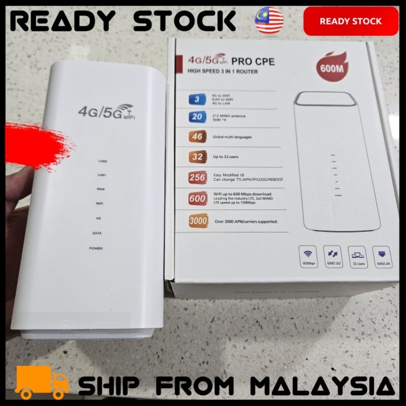 600Mbps 5G WIFI Router WiFi Router Modem CAT CPE Pro CPF101-E 32 User ...