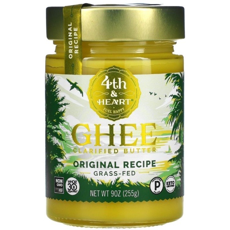 4th & Heart, Ghee Clarified Butter, Grass-Fed, Original Recipe, 9 oz ...