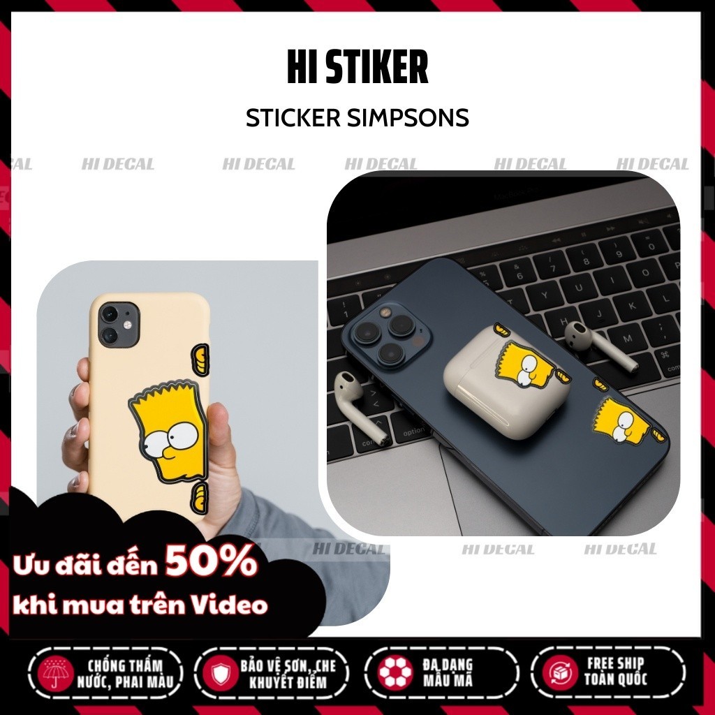 Simpsons Sticker for phone number plates and accessories |St001| High ...