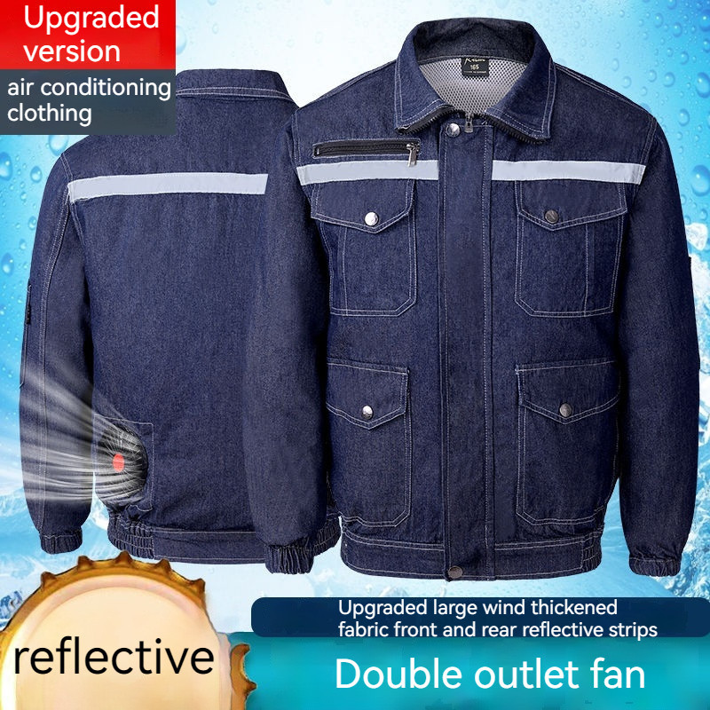 Summer Cooling Denim Air Conditioning Clothing Wear-Resistant Anti ...