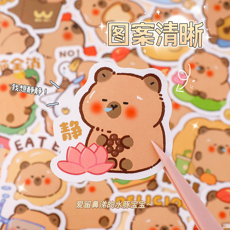 Kapibara Sticker Pack Capabala Sticker package Cute Capybara Hand ...