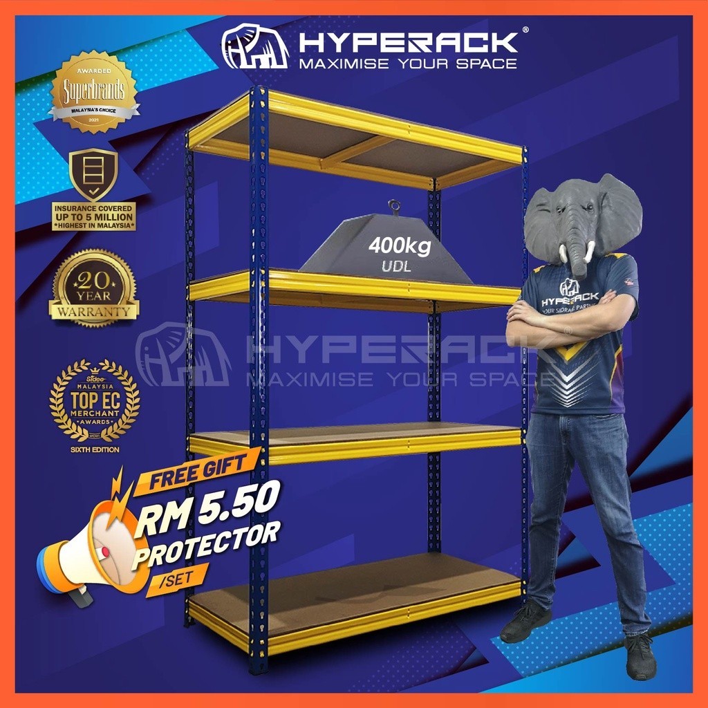 SUPERACK Boltless Rack Home Store Warehouse Rack Kitchen Besi Rak Buku ...