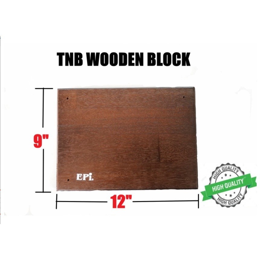 TNB 9" x 12" HIGH QUALITY WOODEN BLOCK // PAPAN METER TNB 7" x 12" 9" x ...