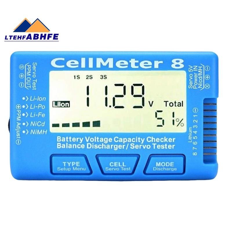 RC CellMeter8 1S-8S Battery Capacity Voltage Test Meter for LiPo Li ...