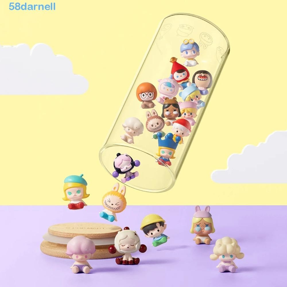 DARNELL Labubu POPBean Toy, Cartoon Molly Labubu Mini Sitting Doll Toys ...