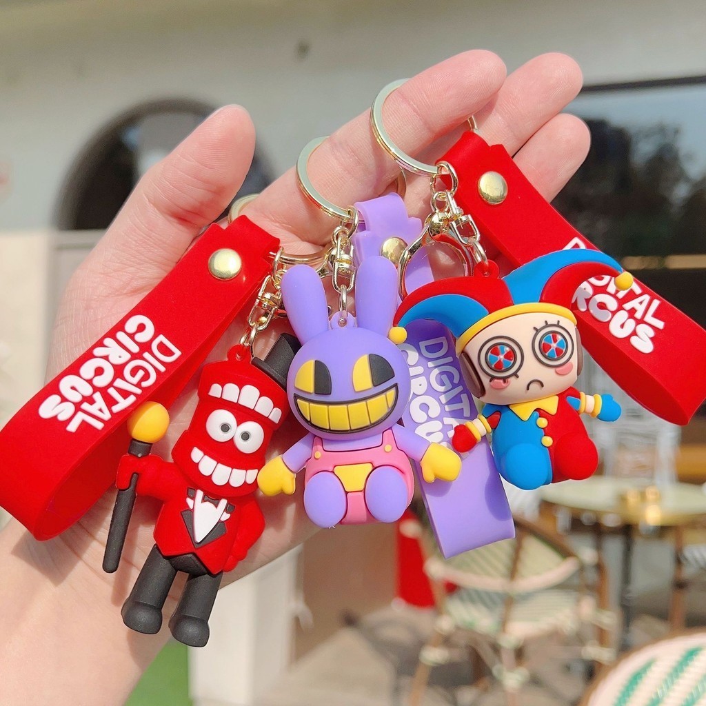 Popular Magic Digital Circus Keychain Cartoon Clown Doll Bag Pendant ...