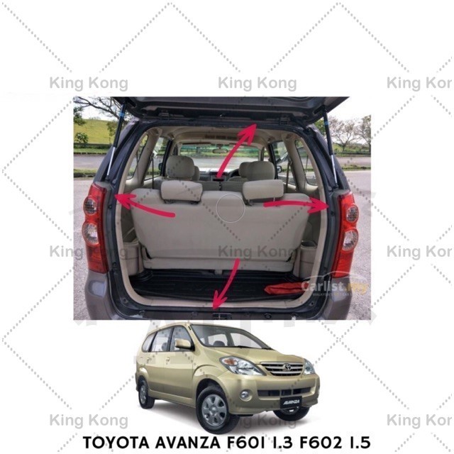Car trunk tailgate rubber seal strip For Toyota AVANZA 2004 2005 2006 ...