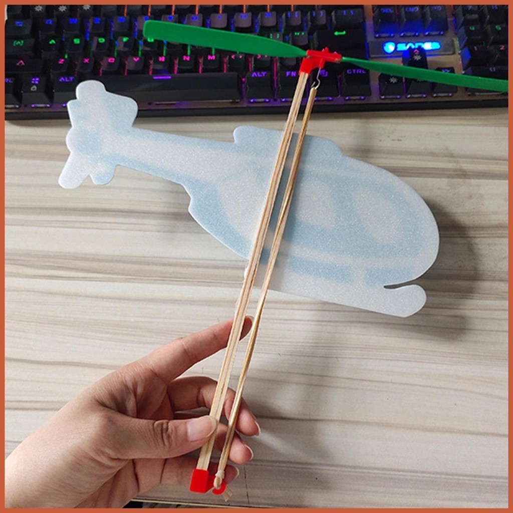 Flying Glider Planes Toy Rubber Band Helicopter Airplane Toys Glider ...