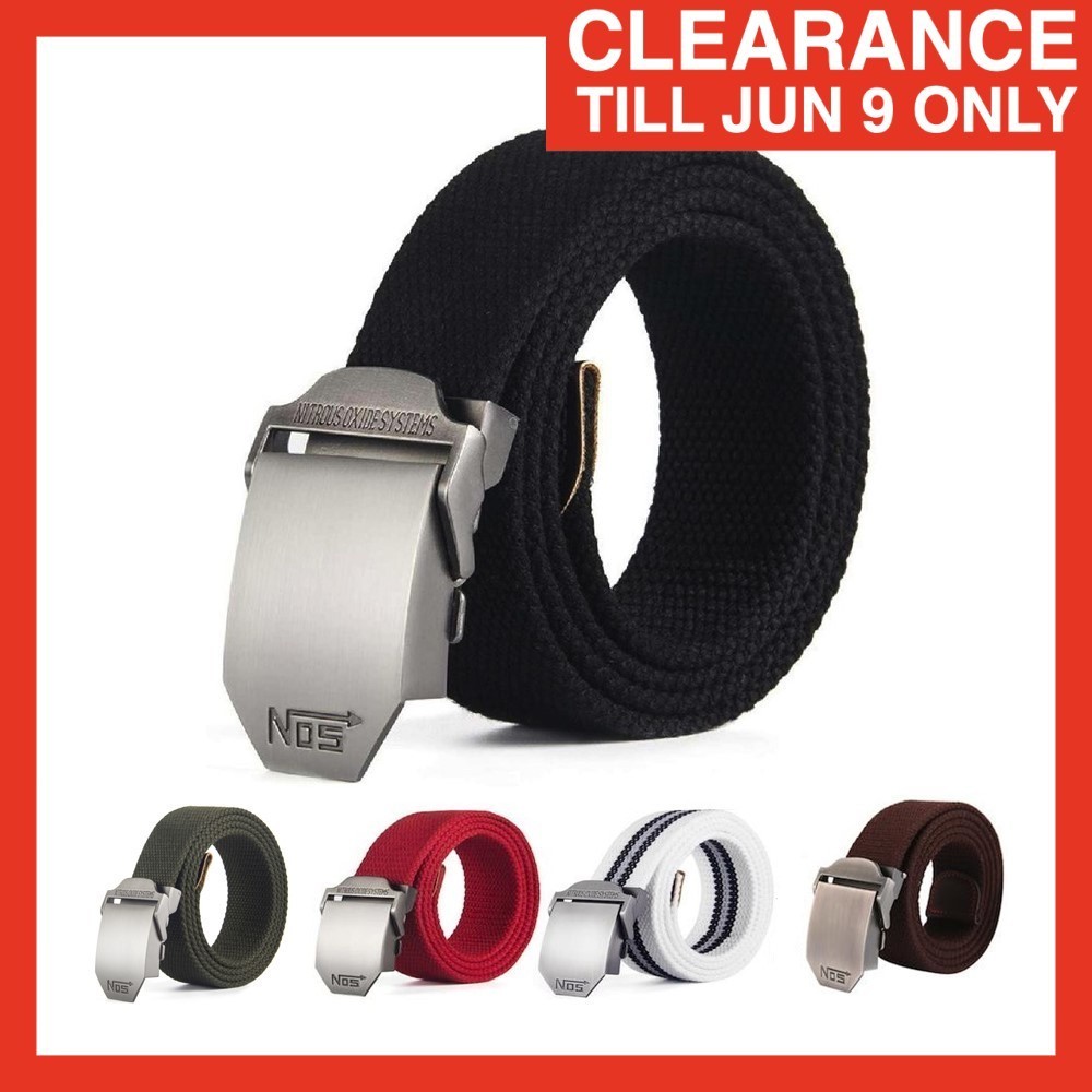 (ORIGINAL NOS) Genuine NOS Belt Extra Long Men Canvas Belt Automatic ...