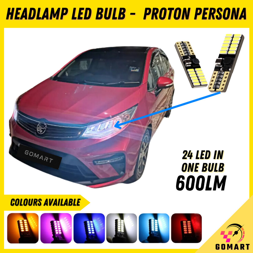 PROTON PERSONA LOW BEAM HEADLIGHT T10 LED BULB Small Headlamp Mentol ...