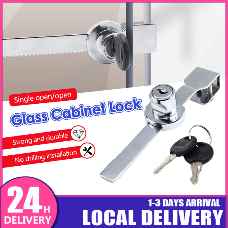 Glass Cabinet Lock with Keys Double Glass Lock Single Glass Locks ...