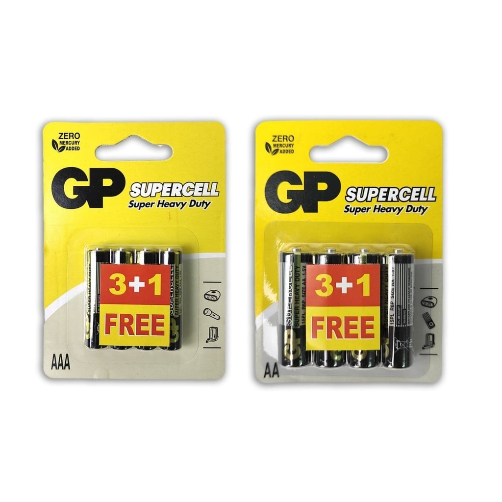 GP Supercell Battery AA/AAA 3 FREE 1 | Shopee Malaysia