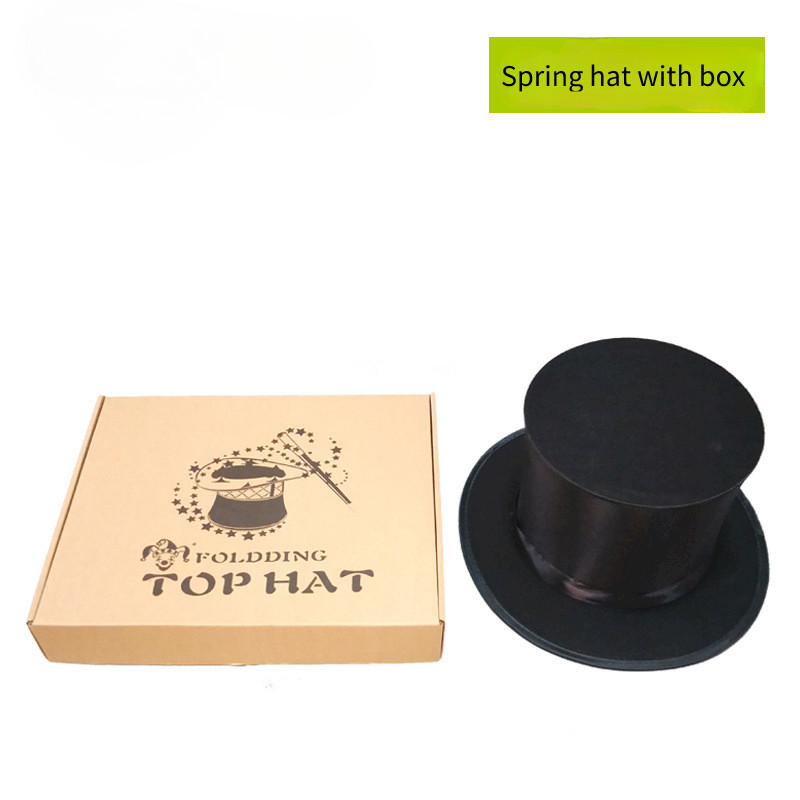 Folding Top Hat With Gimmick Magic Trick Costume Accessory Stage Prop ...