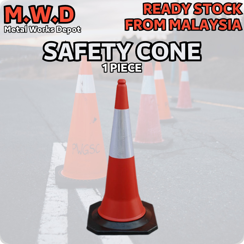 1pcs 760MM (30") SAFETY CONE TRAFFIC PVC CONE / KON KESELAMATAN JALAN ...