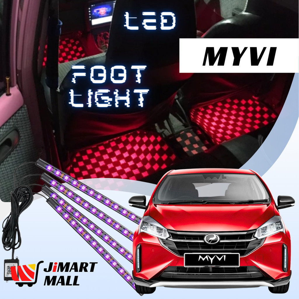 MYVI 2018 LED AMBIENT LIGHT Foot Floor Lampu Kaki Kereta RGB Interior ...