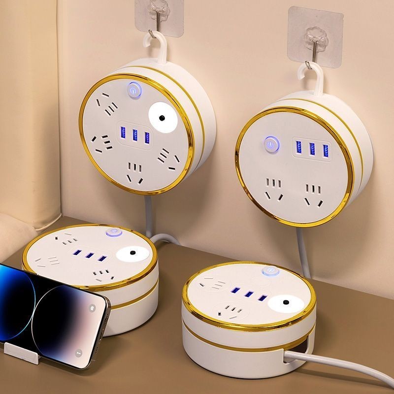 Pure Copper Multi-Function Porous Plug-In Board with Night Light and ...