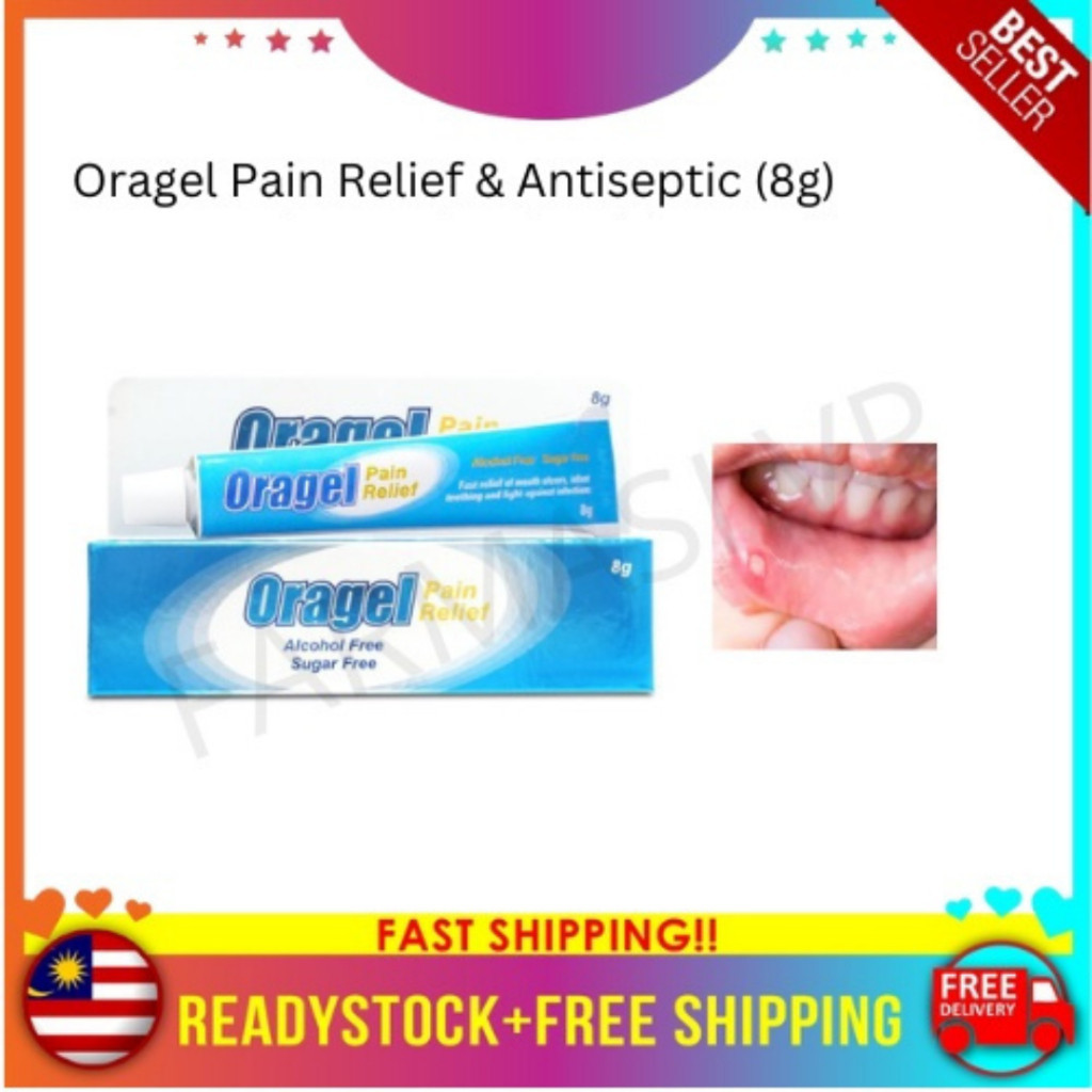 Oragel Pain Relief (8g) UNTUK ULSER MULUT DAN JANGKITAN GUSI | Shopee ...