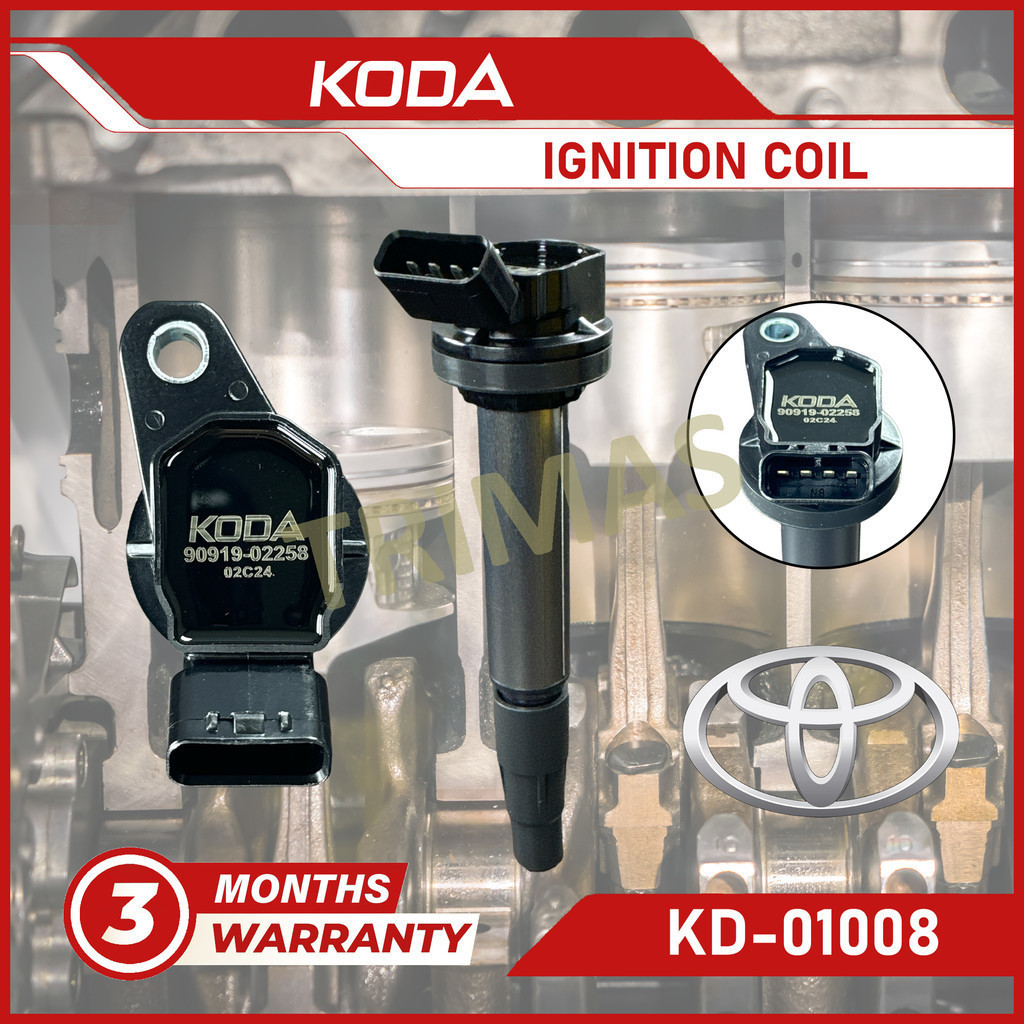 KODA Ignition Coil Plug Toyota Corolla Altis E170 ZRE172 1.8 Engine 2ZR ...
