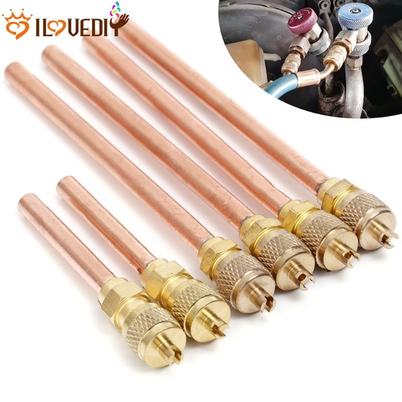 Air-conditioner Refrigerant Filling Valve - Copper Tube Core Bonnet Set ...