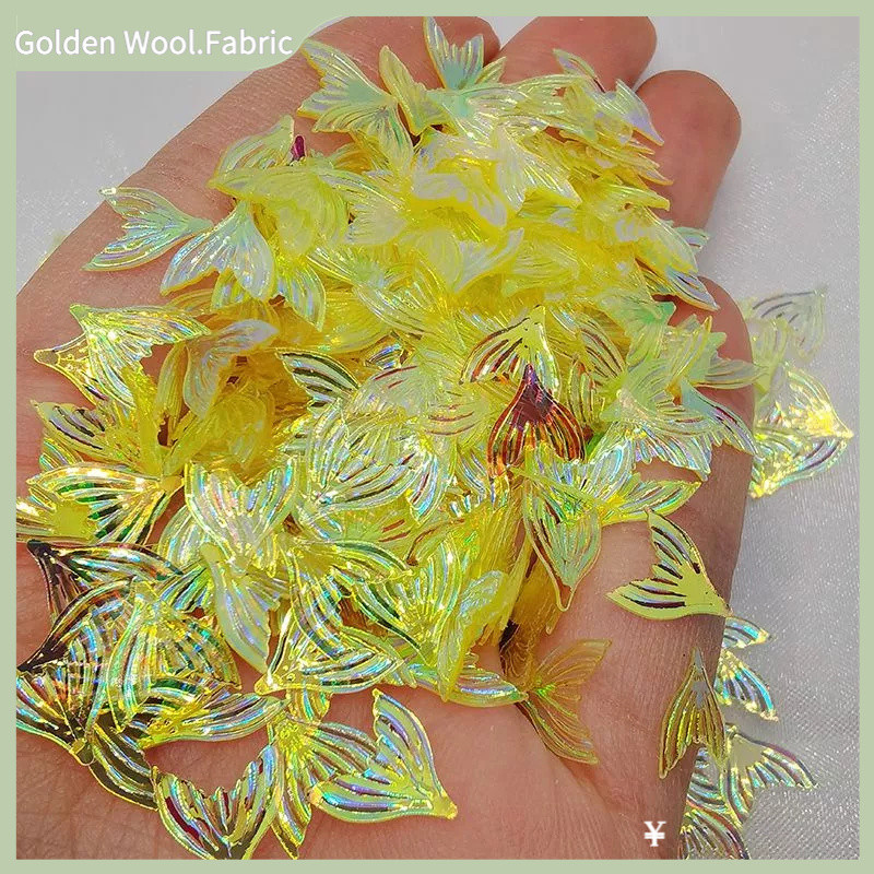 Golden Light Transparent Phantom Fishtail Sequins Mermaid Ji Jewelry ...