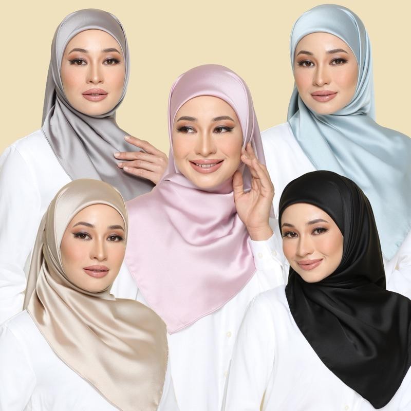 {Ready Stock} Bawal Matte Satin Bidang 45 Premium Satin Tudung Bawal ...
