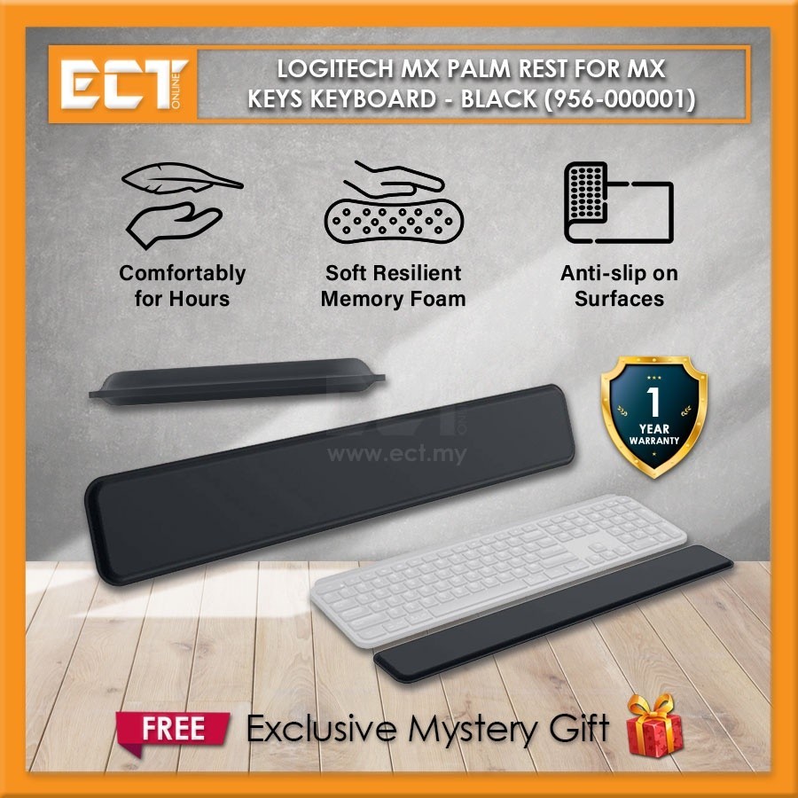 Logitech MX Palm Rest for MX Keys Keyboard - Black (956-000001 ...