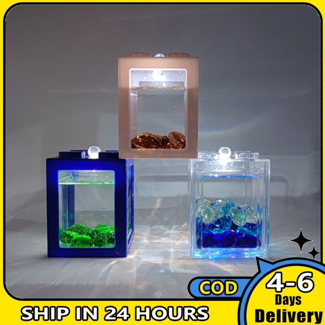 In Stock Acrylic Fish Bowl Office Ornamental Transparent Desktop ...