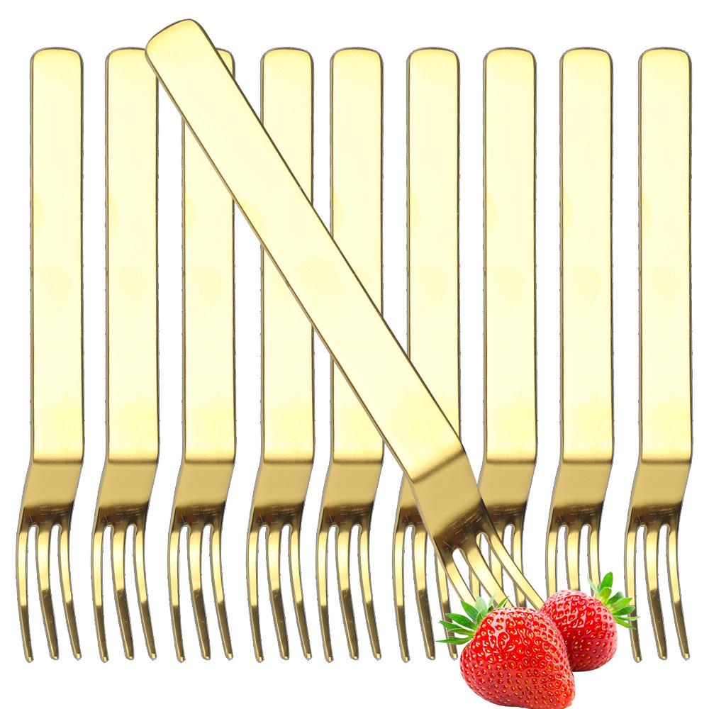 10Pcs Stainless Steel Fruit Forks for Restaurant Cafeteria Home Party ...