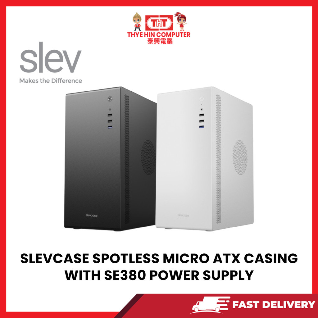SLEVCASE SPOTLESS MICRO ATX CASING WITH SE380 POWER SUPPLY | Shopee ...