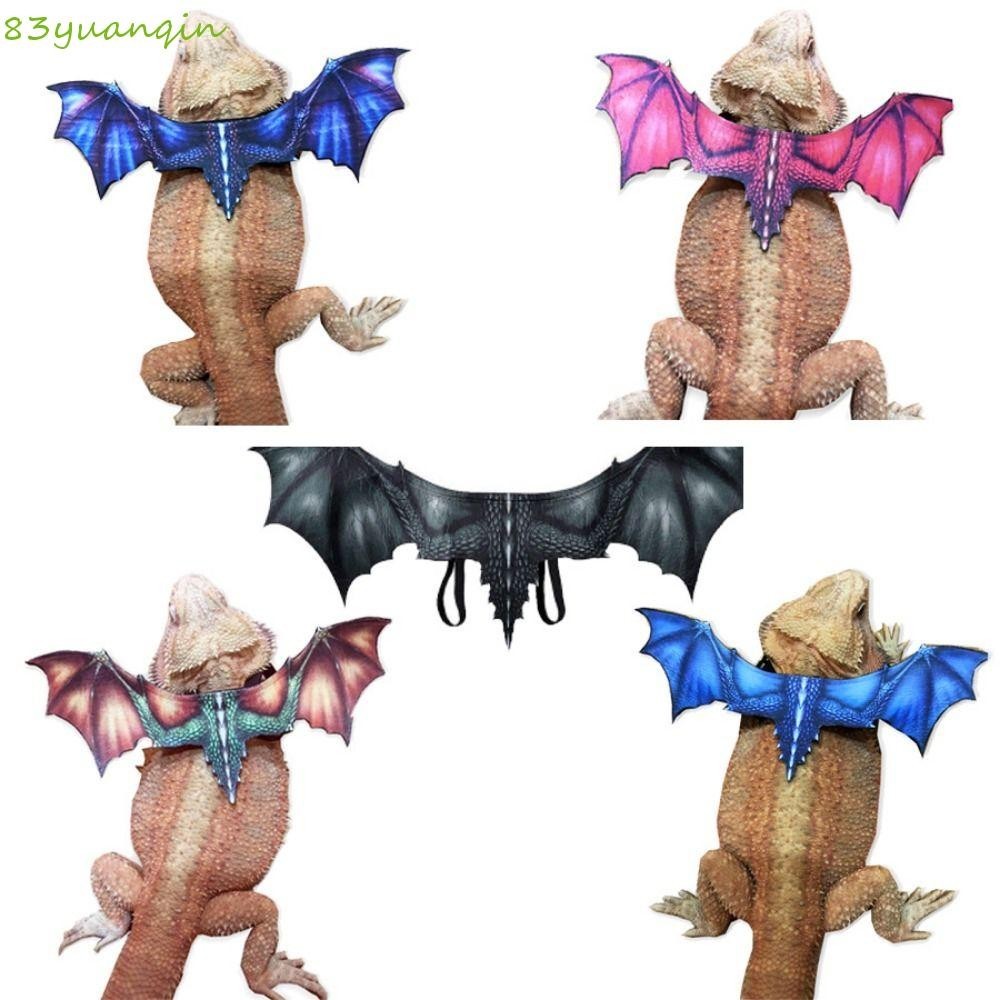YUANQIN Lizard Adjustable Wings, PU Colorful Bearded Dragon Harness ...