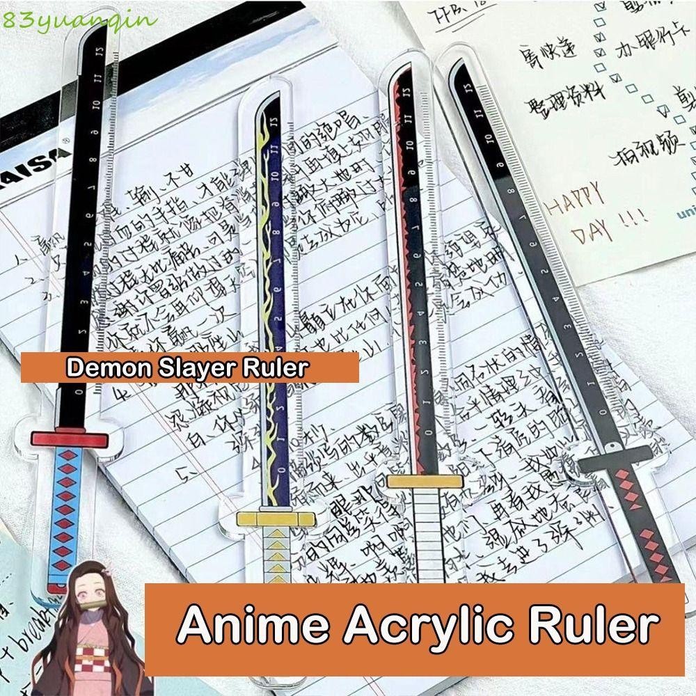 YUANQIN Anime Acrylic Ruler, Funny Novetly Demon Slayer Ruler ...