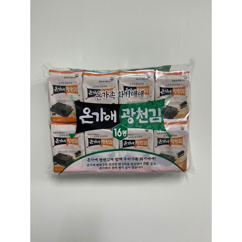 Korea Ongaae Gwangcheon Seasoned Laver Seaweed (4G*16ea) | Shopee Malaysia