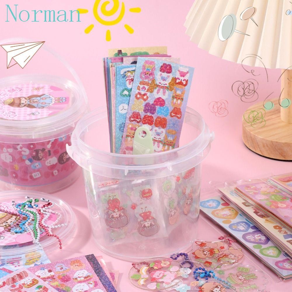 NORMAN DIY Keychain Making Kit, Cartoon Sticker Cartoon Goo Card ...