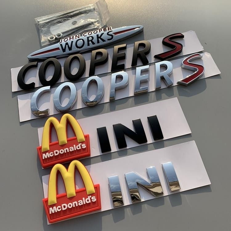 Bmw mini Car Logo mini coopers Word Logo Rear Tail Logo one Modified ...