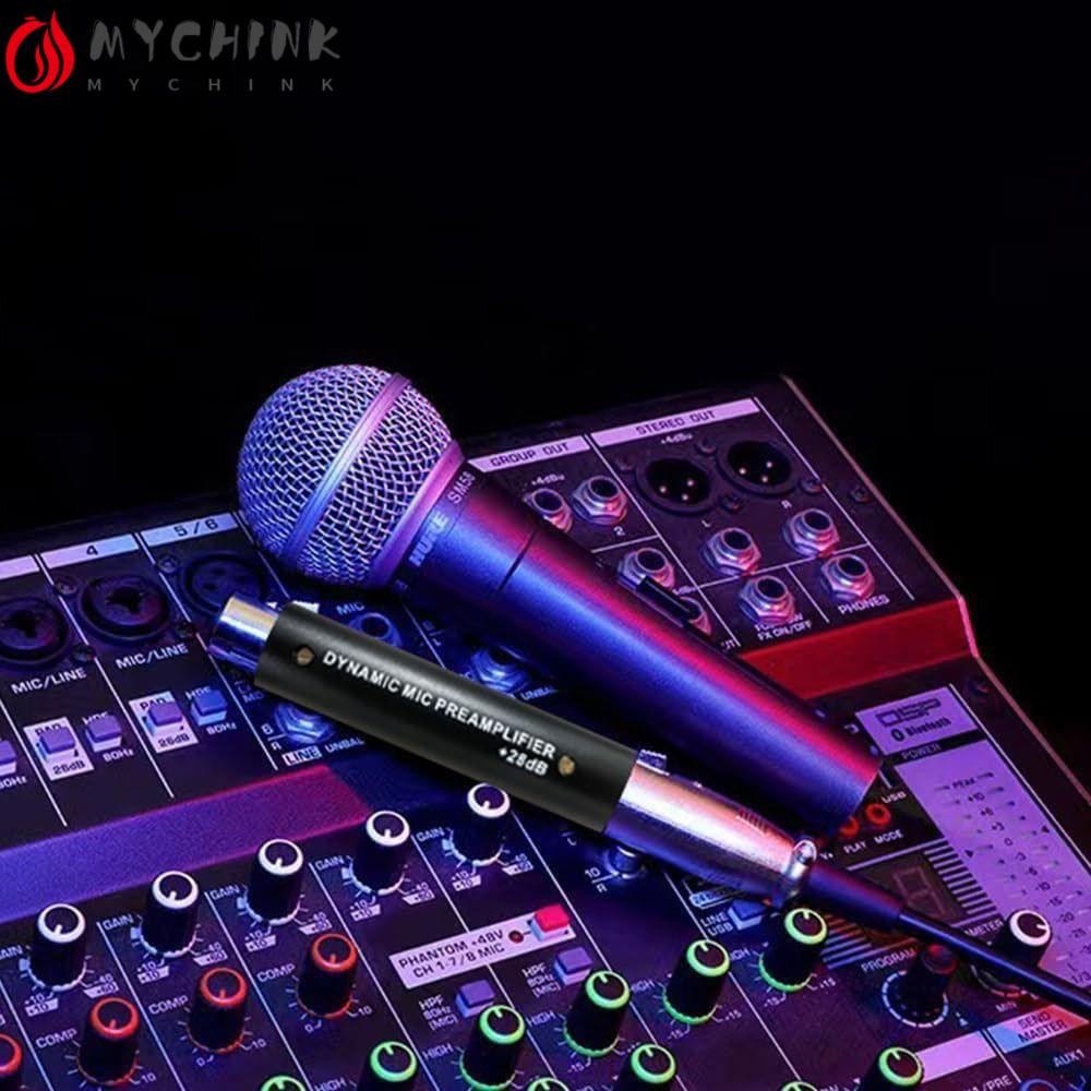 CHINK Microphone Booster with Preamp, with 28DB Gain 48V Microphone ...