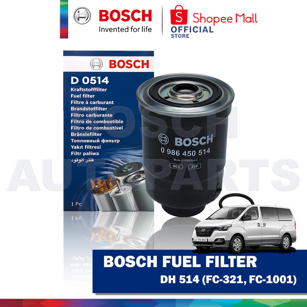 Bosch Fuel Filter DH 514 For Hyundai Starex (FC-321, FC-1001) | Shopee ...